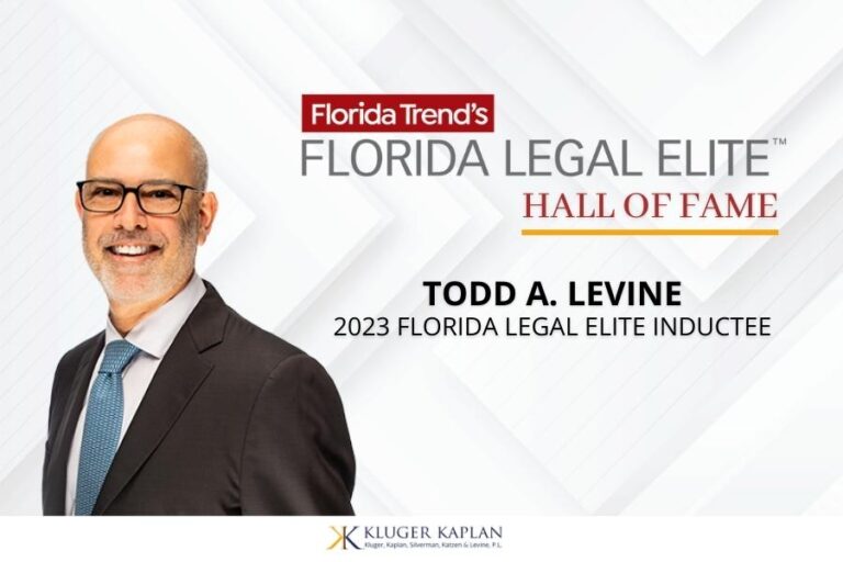 FLORIDA TREND: TODD LEVINE, FLORIDA LEGAL ELITE HALL OF FAME - Kluger ...